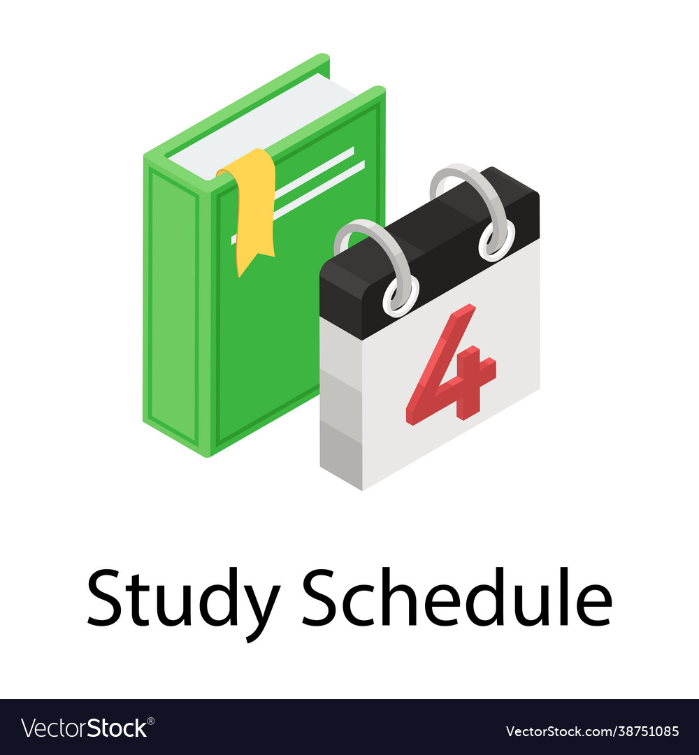 Study schedule Royalty Free Vector Image - VectorStock