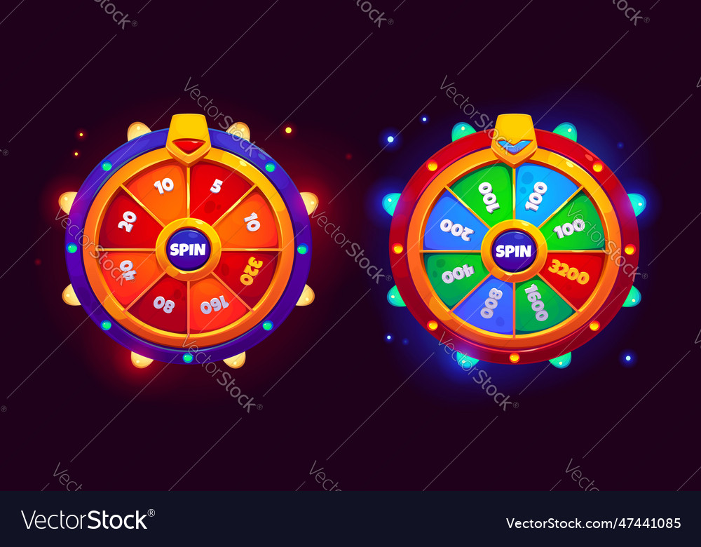 Ui game lucky wheel fortune spin for win prize Vector Image