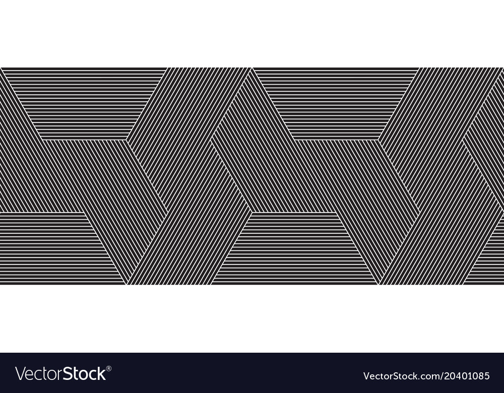 Universal Repeating Abstract Shape In Black Vector Image