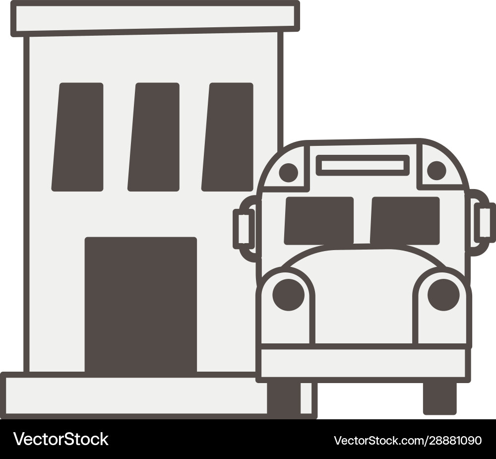 Bus school transport isolated icon Royalty Free Vector Image