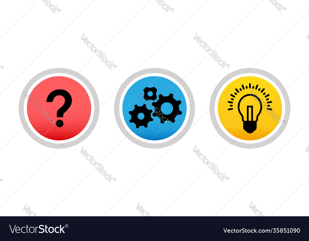 Challenge Problem Solving Concept Process Vector Image