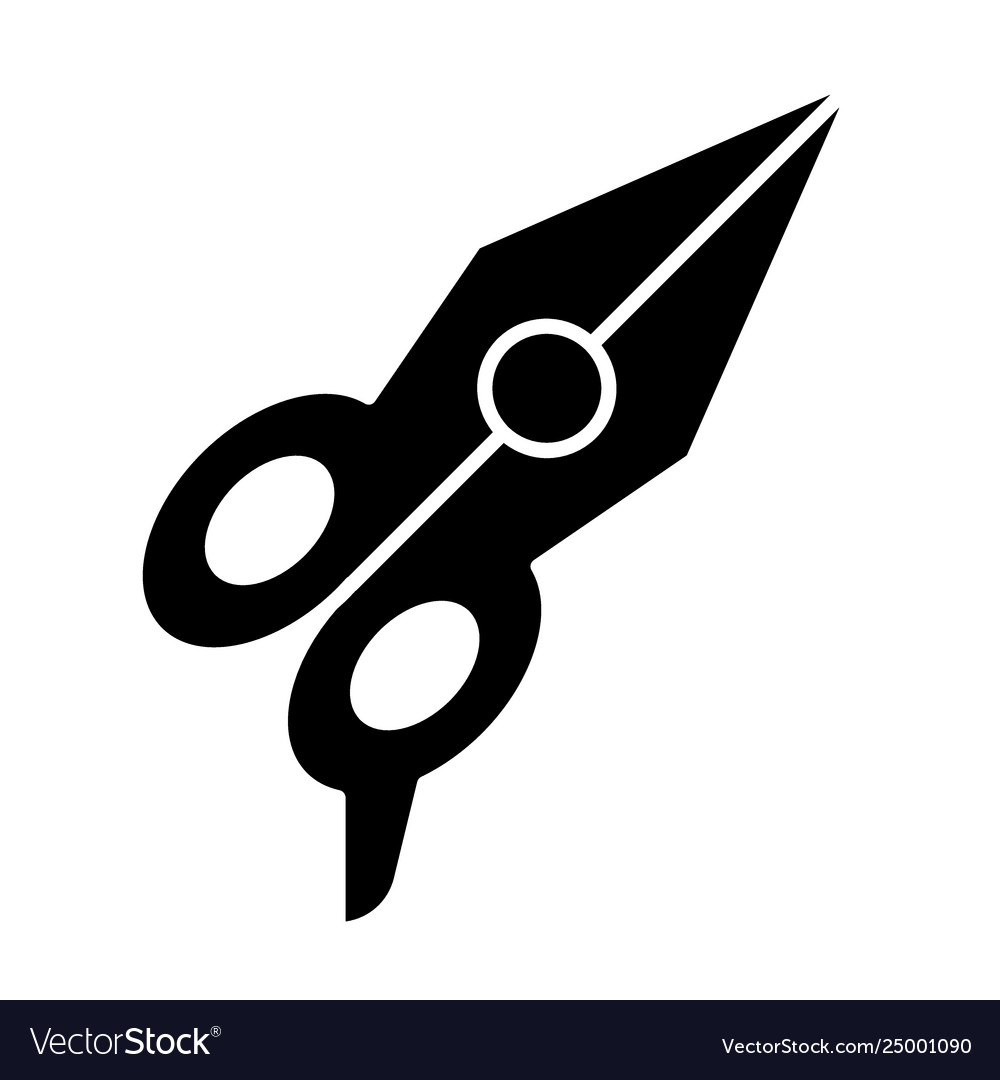 Closed scissors solid icon cut Royalty Free Vector Image