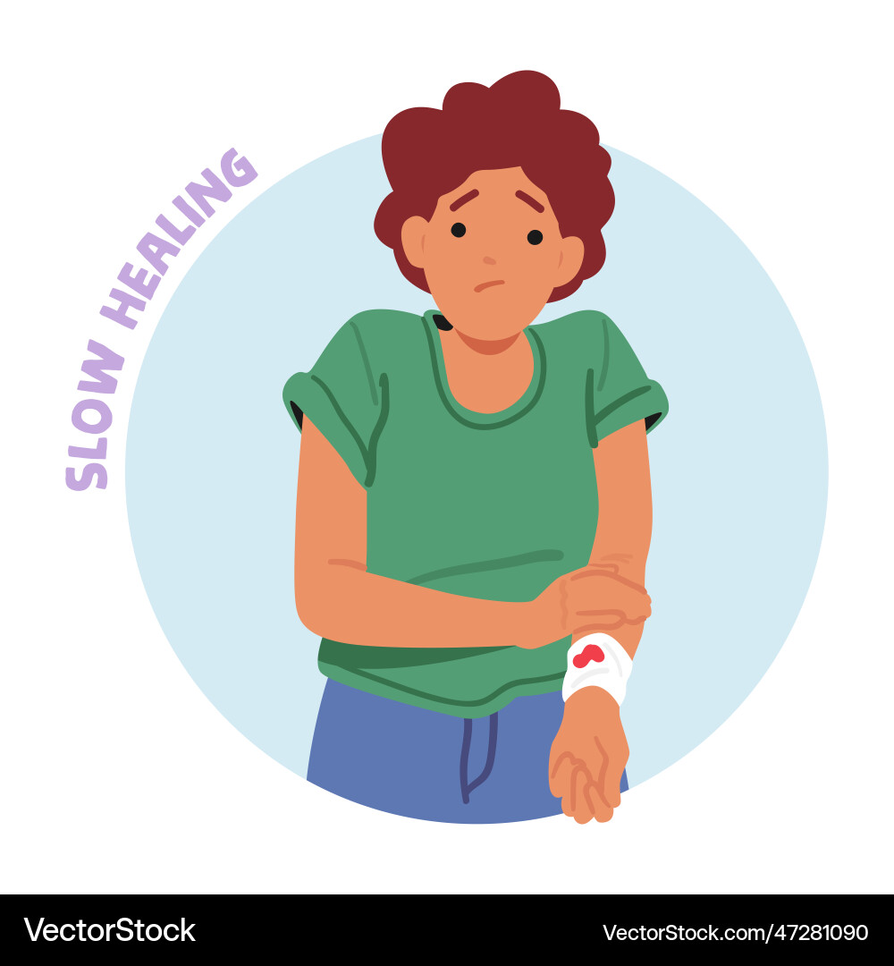 Female experience character delayed and slow wound