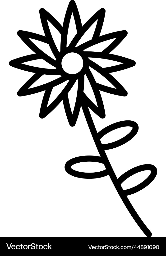 Flower plant icon logo design template isolated Vector Image
