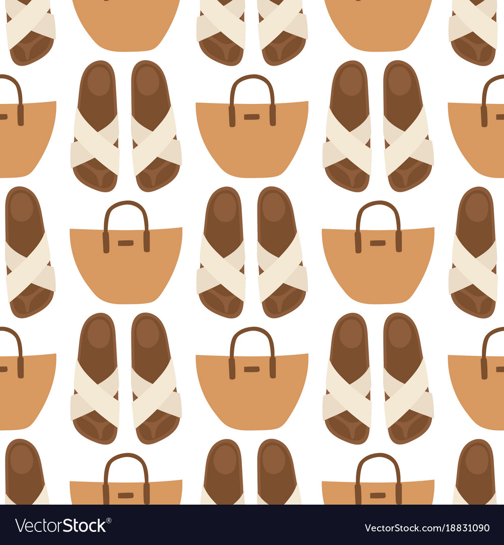 Hand bag female fashion seamless pattern Vector Image
