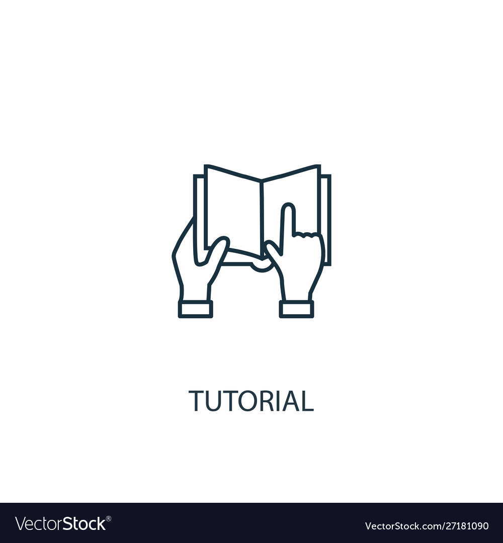 Tutorial concept line icon simple element Vector Image