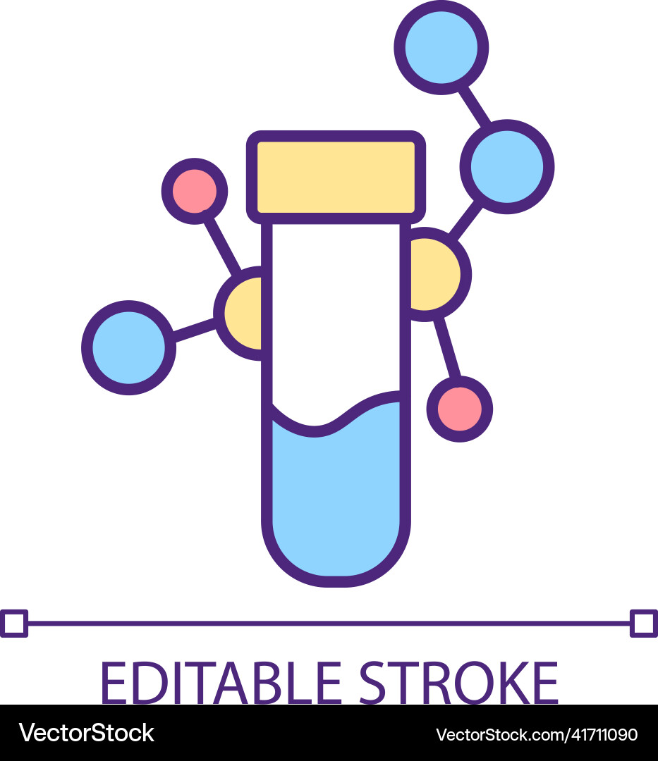 Water quality analysis rgb color icon Royalty Free Vector