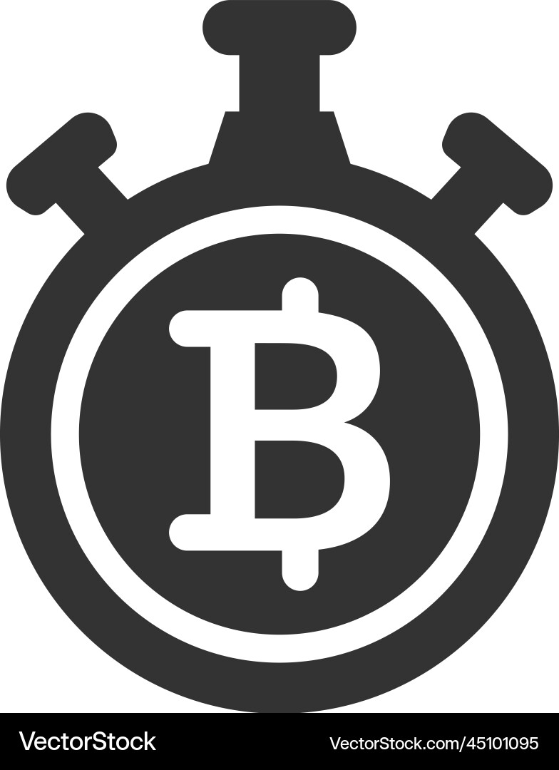 Bitcoin performance icon Royalty Free Vector Image