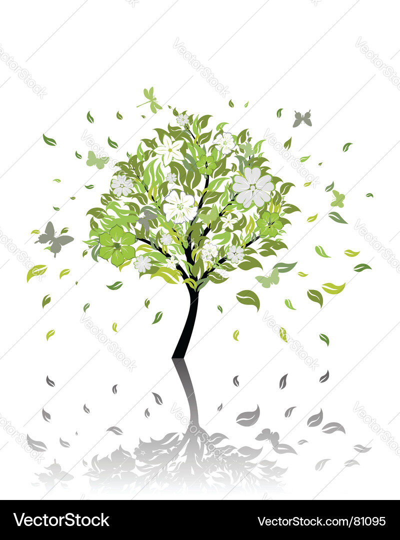 Blossom tree Royalty Free Vector Image - VectorStock