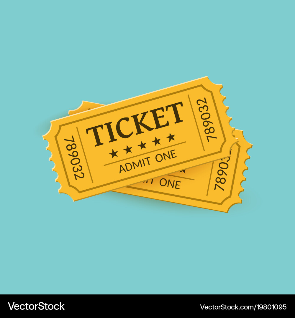 Cinema tickets on background retro style Vector Image