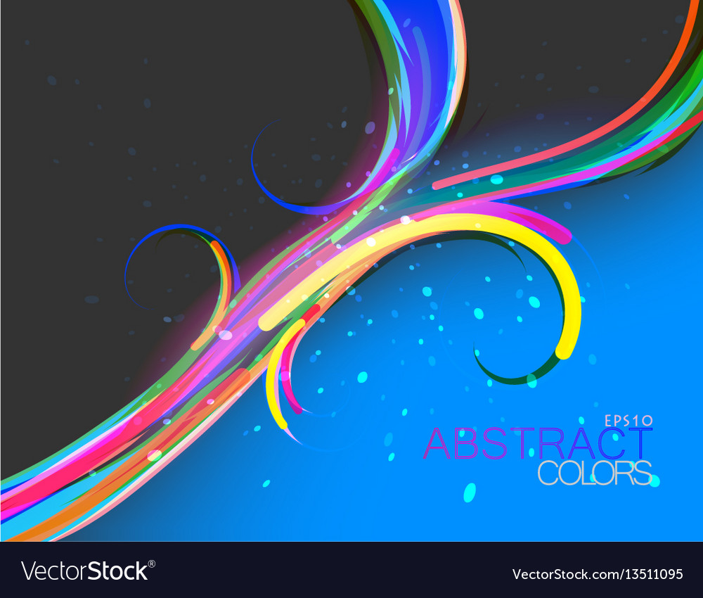 Colors curve flowing Royalty Free Vector Image