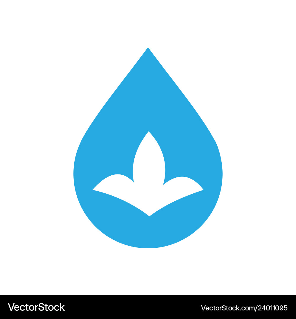 Drop water icon on white background for graphic Vector Image