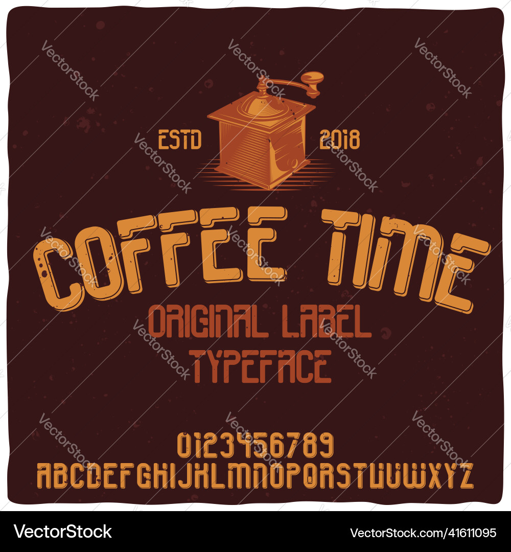 Good handcrafted font for any label design Vector Image