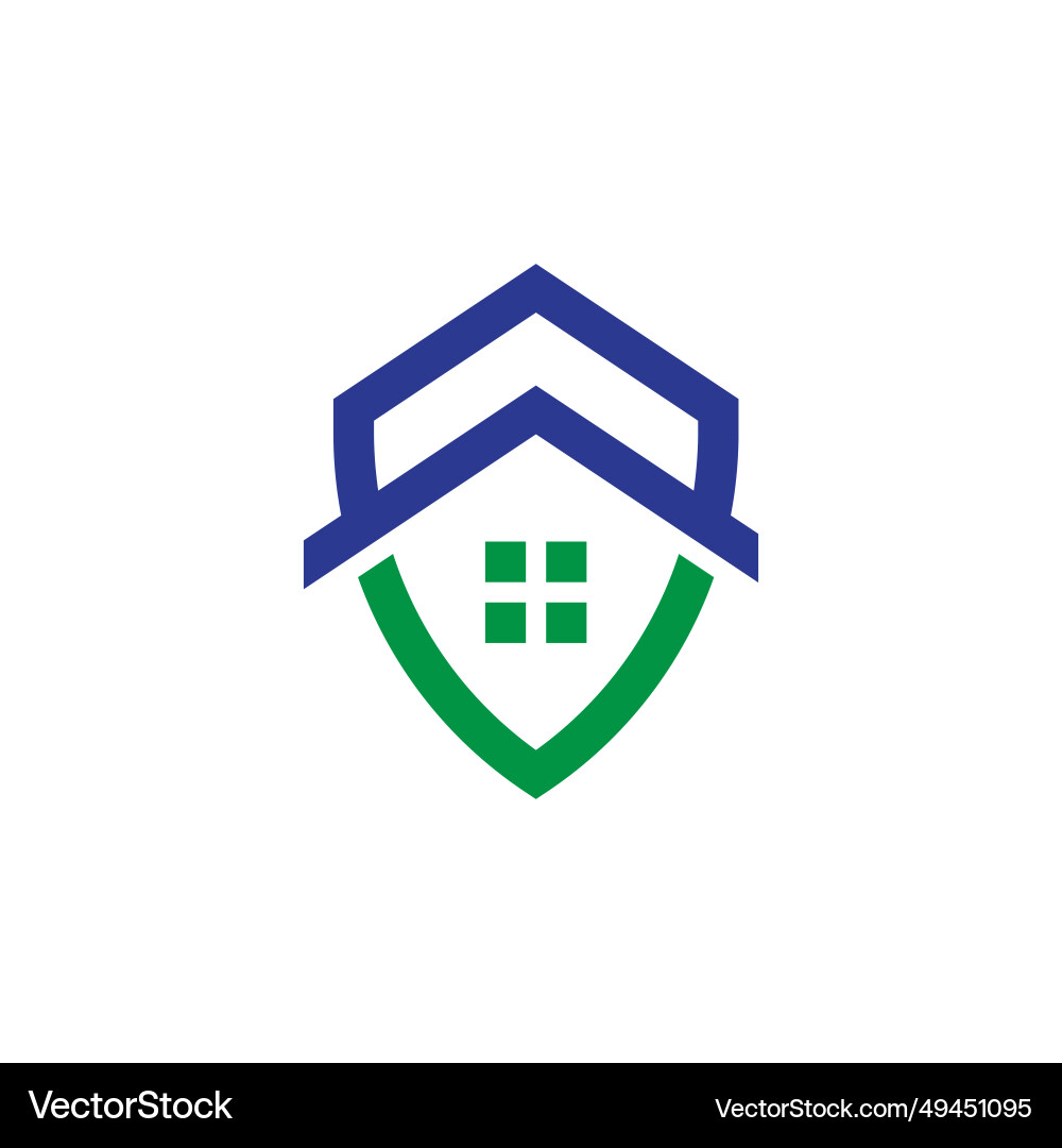 Home house shield protection logo design Vector Image