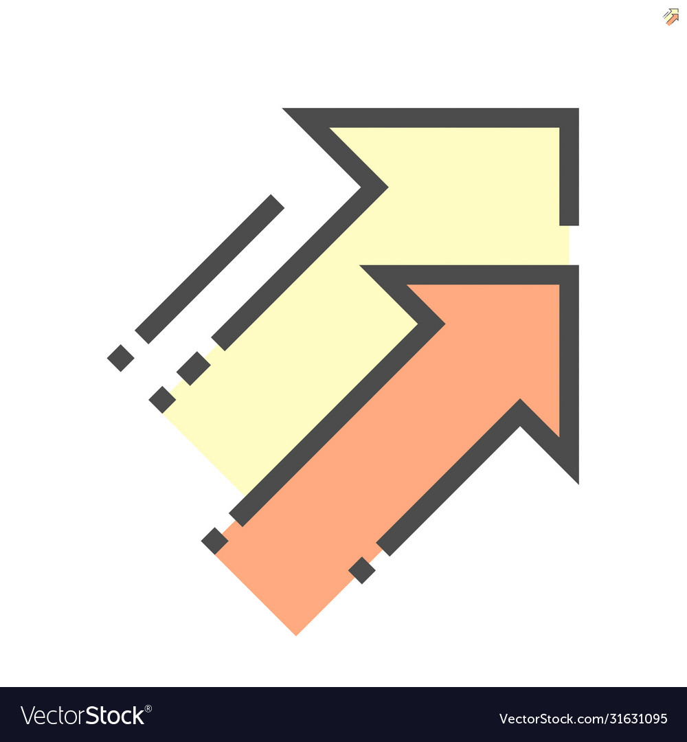 Increase decrease and arrow icon 48x48 pixel Vector Image