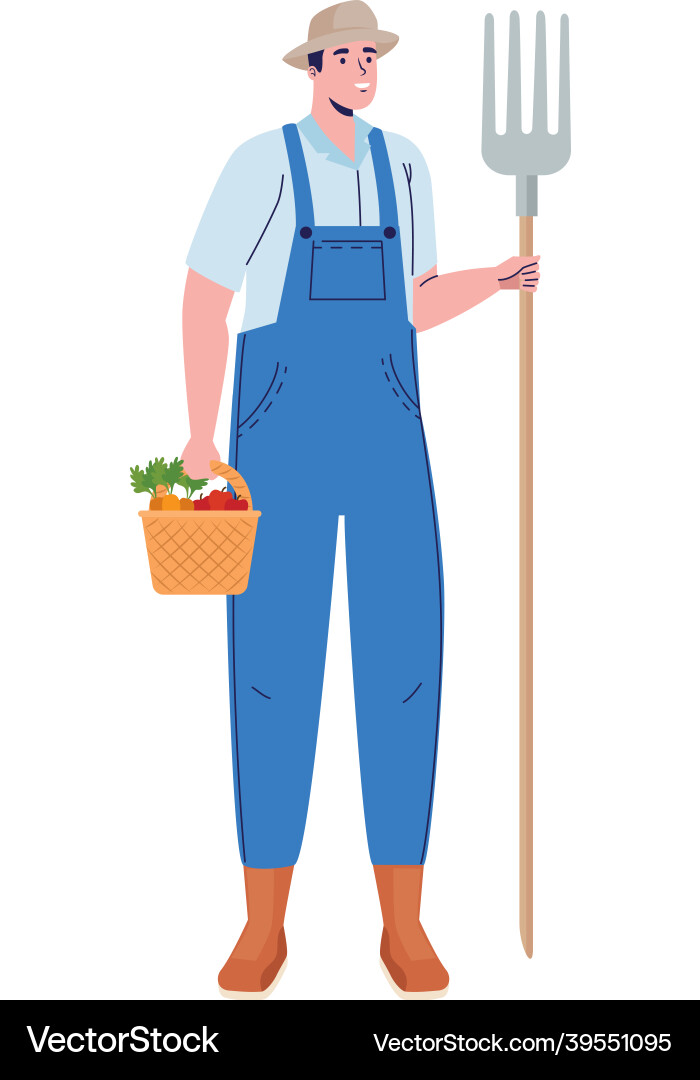 Male farmer profession Royalty Free Vector Image