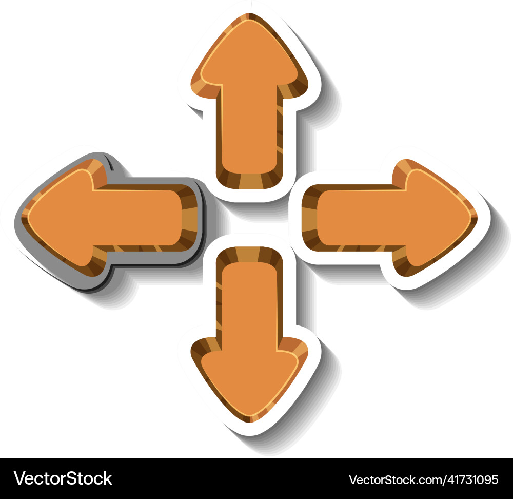 Set of different direction arrow buttons icon Vector Image