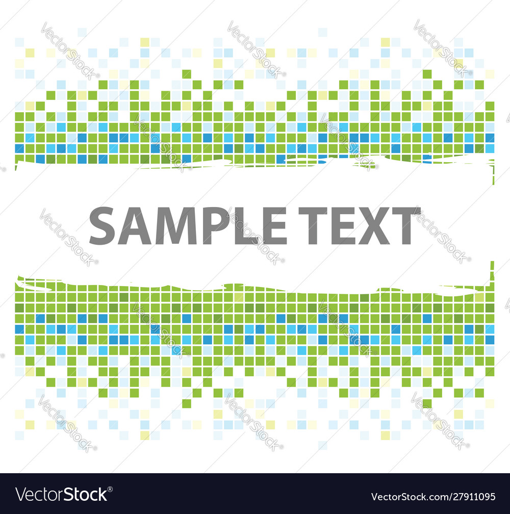 Squares Mosaic Texture Green Tones Royalty Free Vector Image