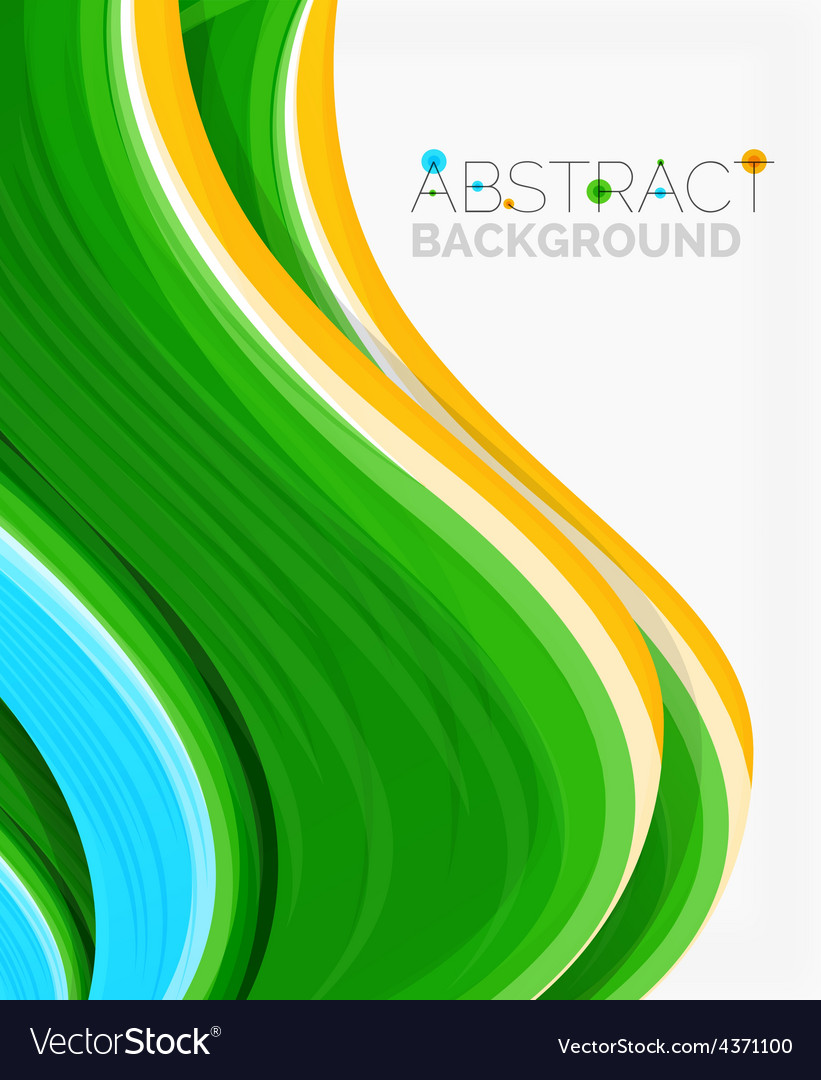 Abstract realistic solid wave background Vector Image
