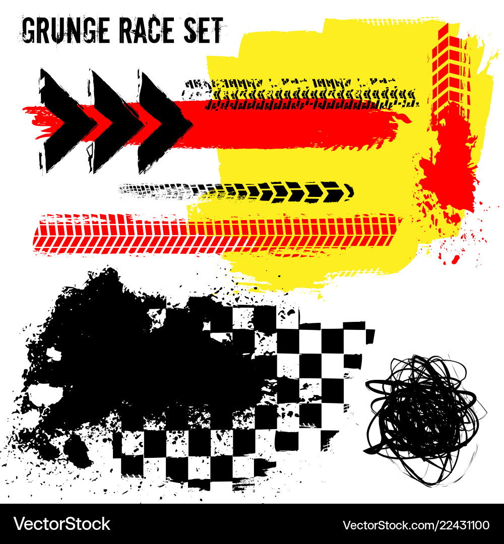 Grunge race set Royalty Free Vector Image - VectorStock