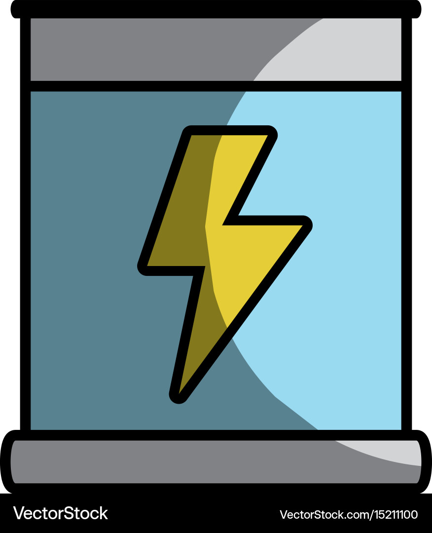 Poster with energy hazard symbol Royalty Free Vector Image