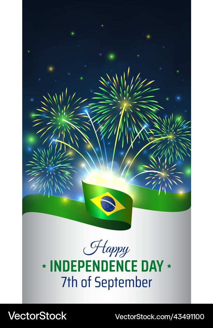 September 7 brazil independence day template 7th Vector Image