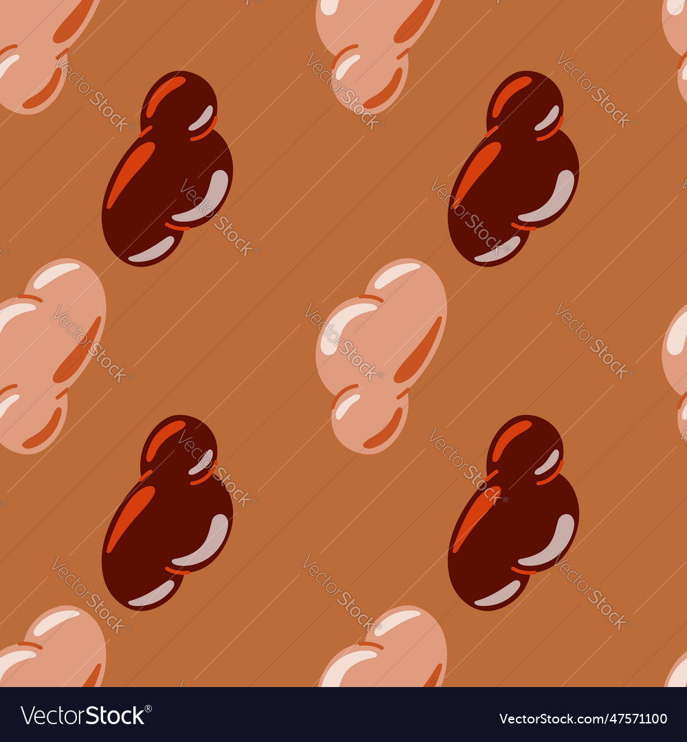 Simple clouds seamless pattern primitive art Vector Image