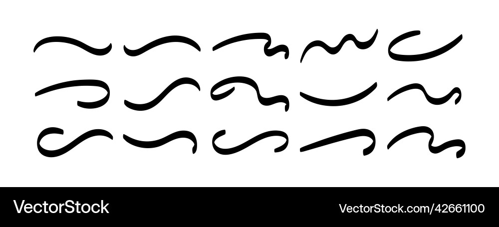 Swoosh underline isolated Royalty Free Vector Image