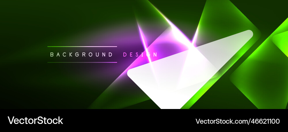 Vibrant geometric neon shiny line background Vector Image