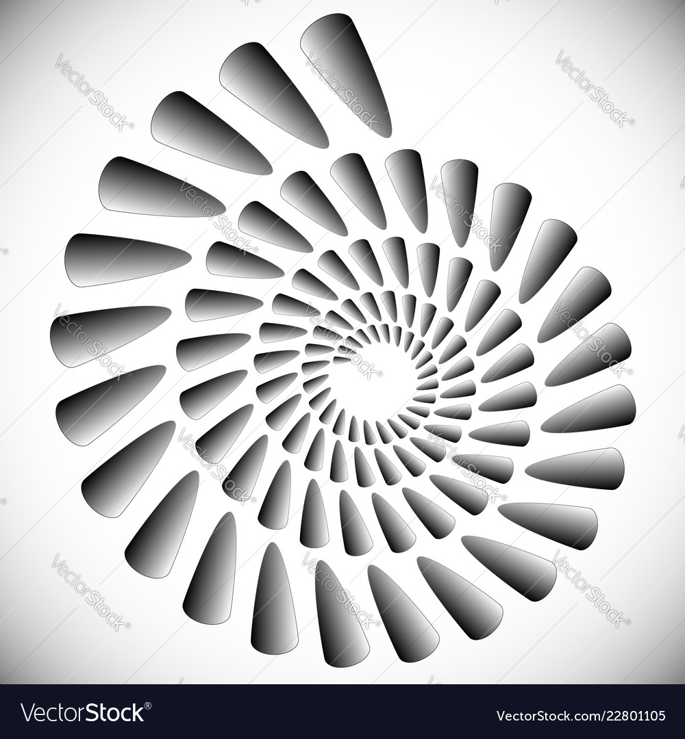 Abstract spinning twirling graphics with rotating Vector Image