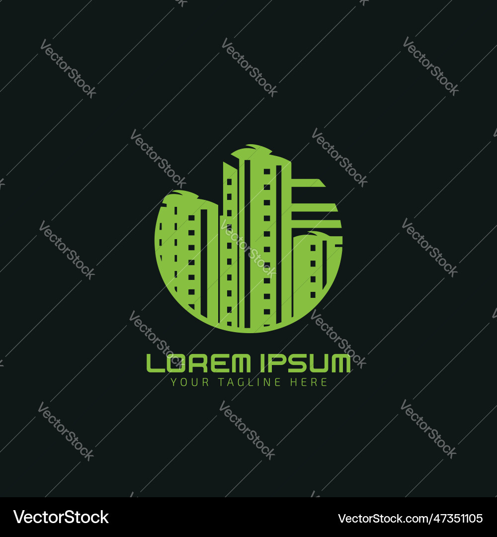 Building apartment simple logo inspiration Vector Image