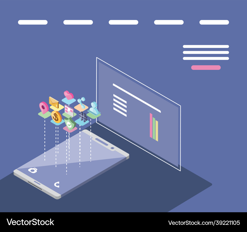 Digital marketing business Royalty Free Vector Image