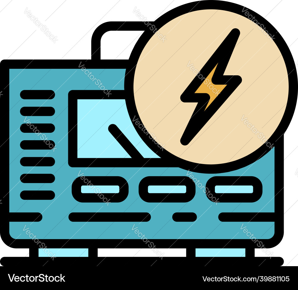 Electric stabilizer icon color outline Royalty Free Vector