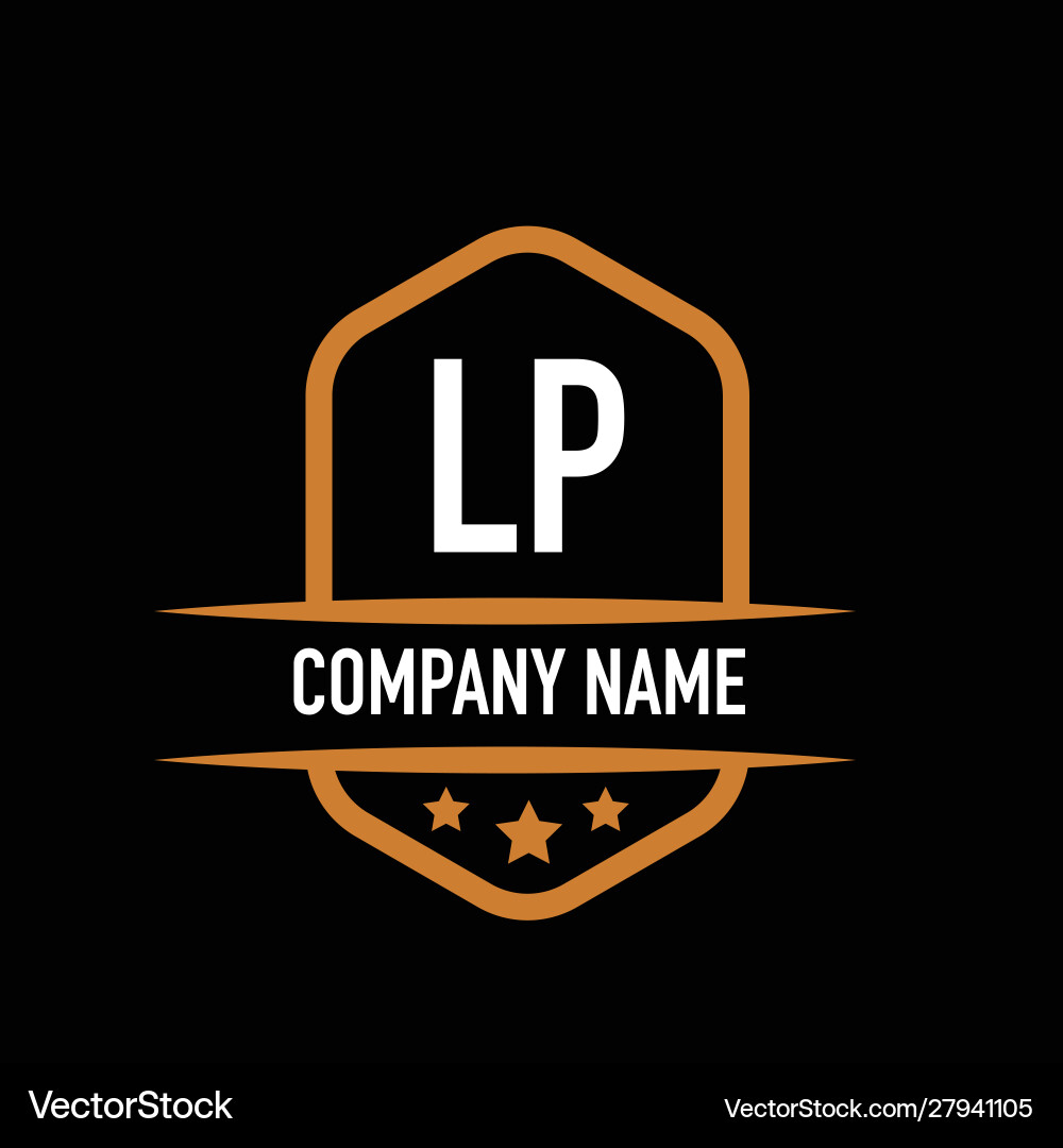 Initial letter lp vintage logo concept graphic Vector Image