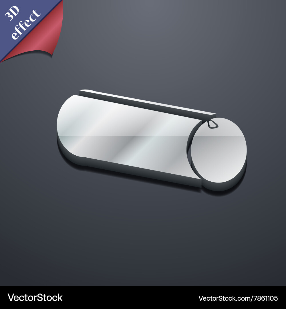 Pencil case icon symbol 3d style trendy modern Vector Image