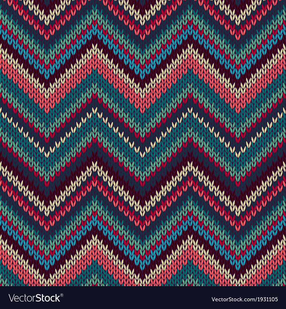 Seamless Knitted Pattern Royalty Free Vector Image