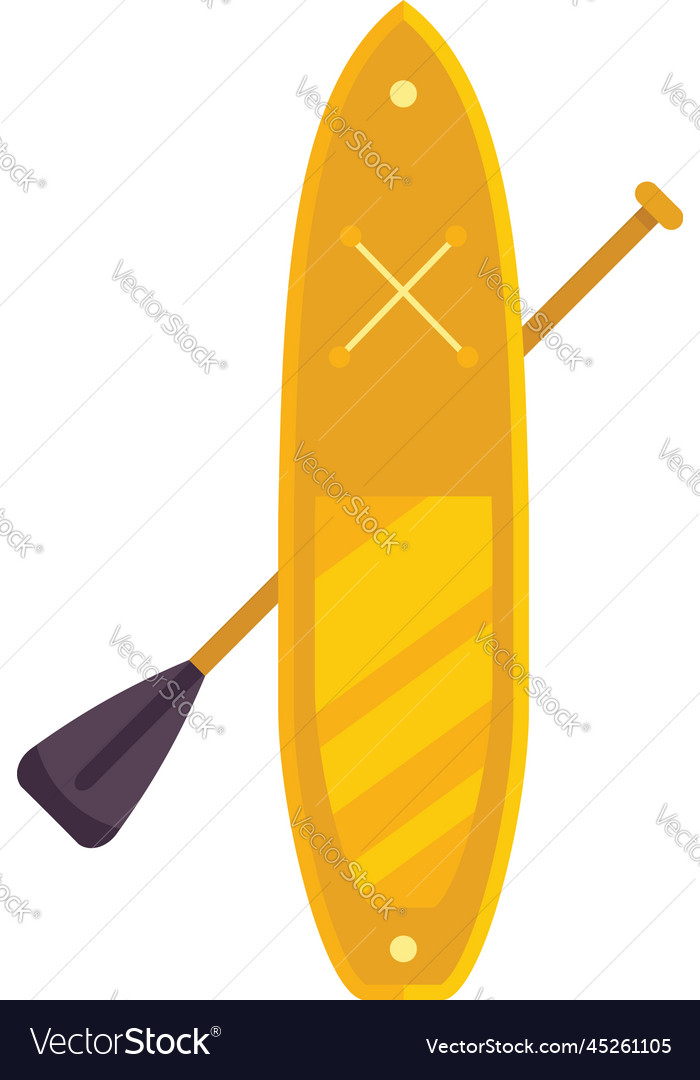 Shop sup board icon flat paddle surf Royalty Free Vector
