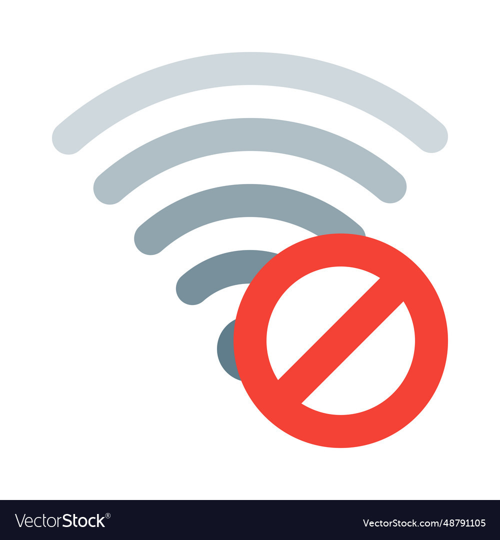 Technological device without internet connection Vector Image