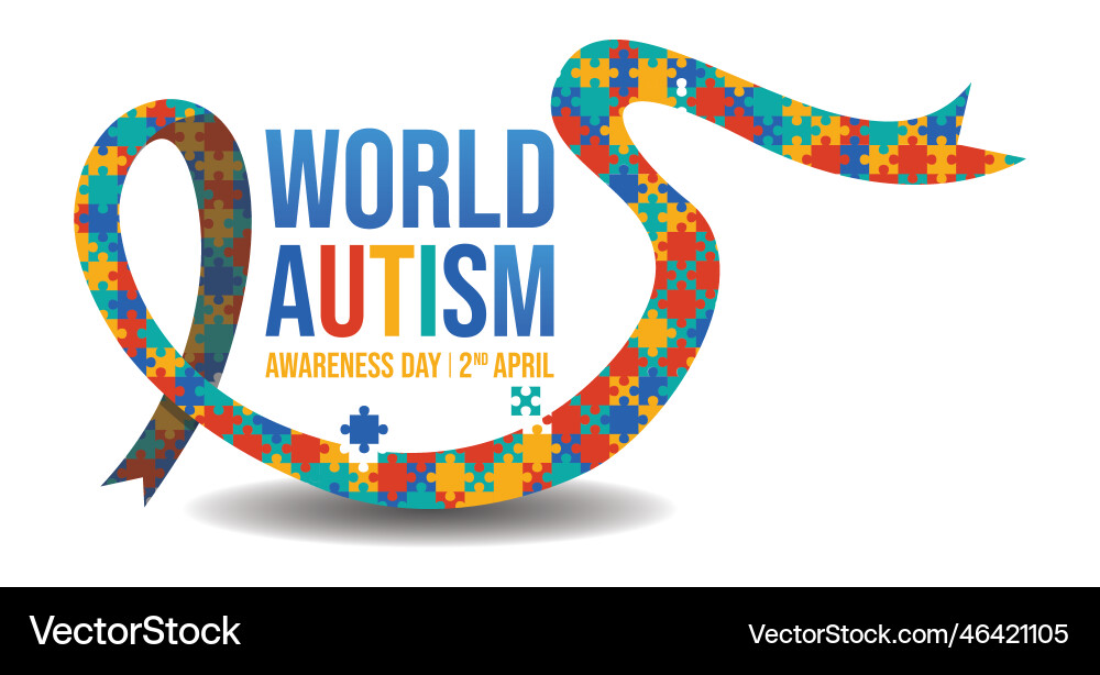 World autism awareness day concept design Vector Image