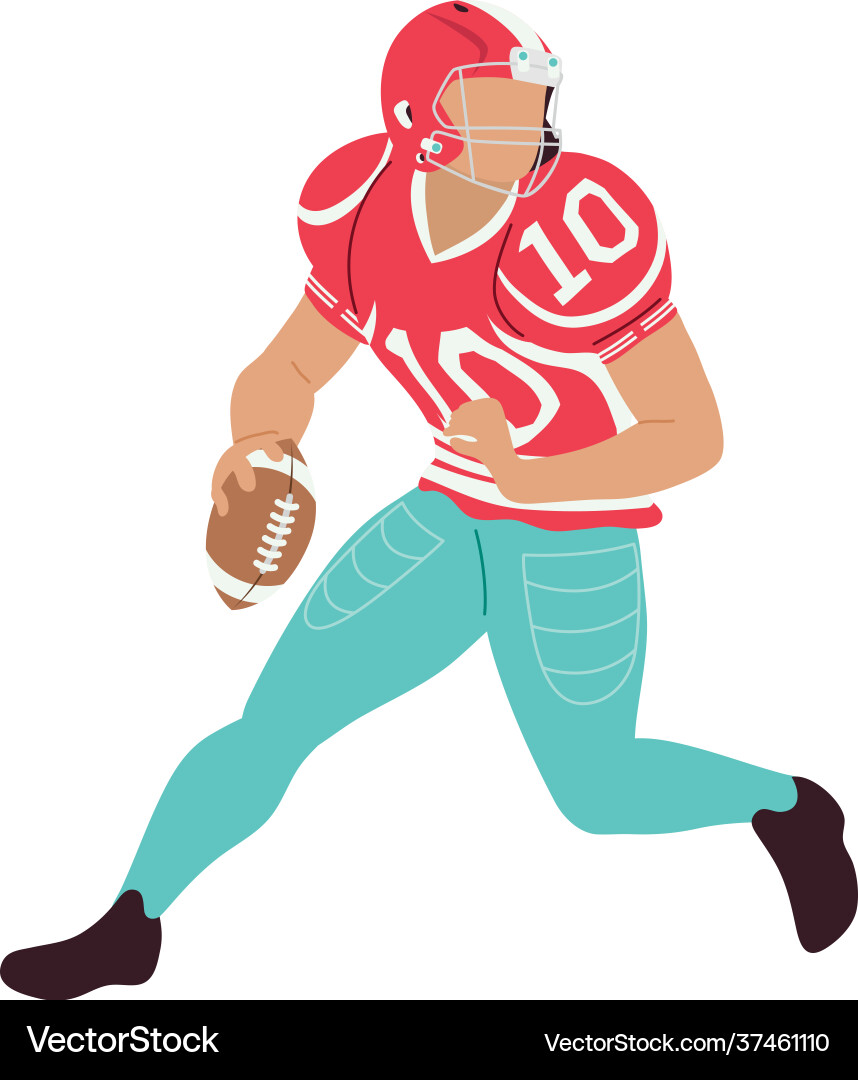 American football player Royalty Free Vector Image