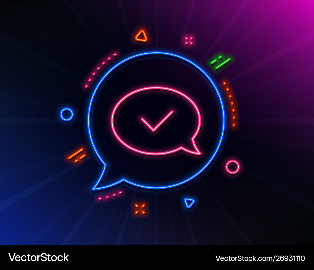 Approve line icon accepted or confirmed sign Vector Image