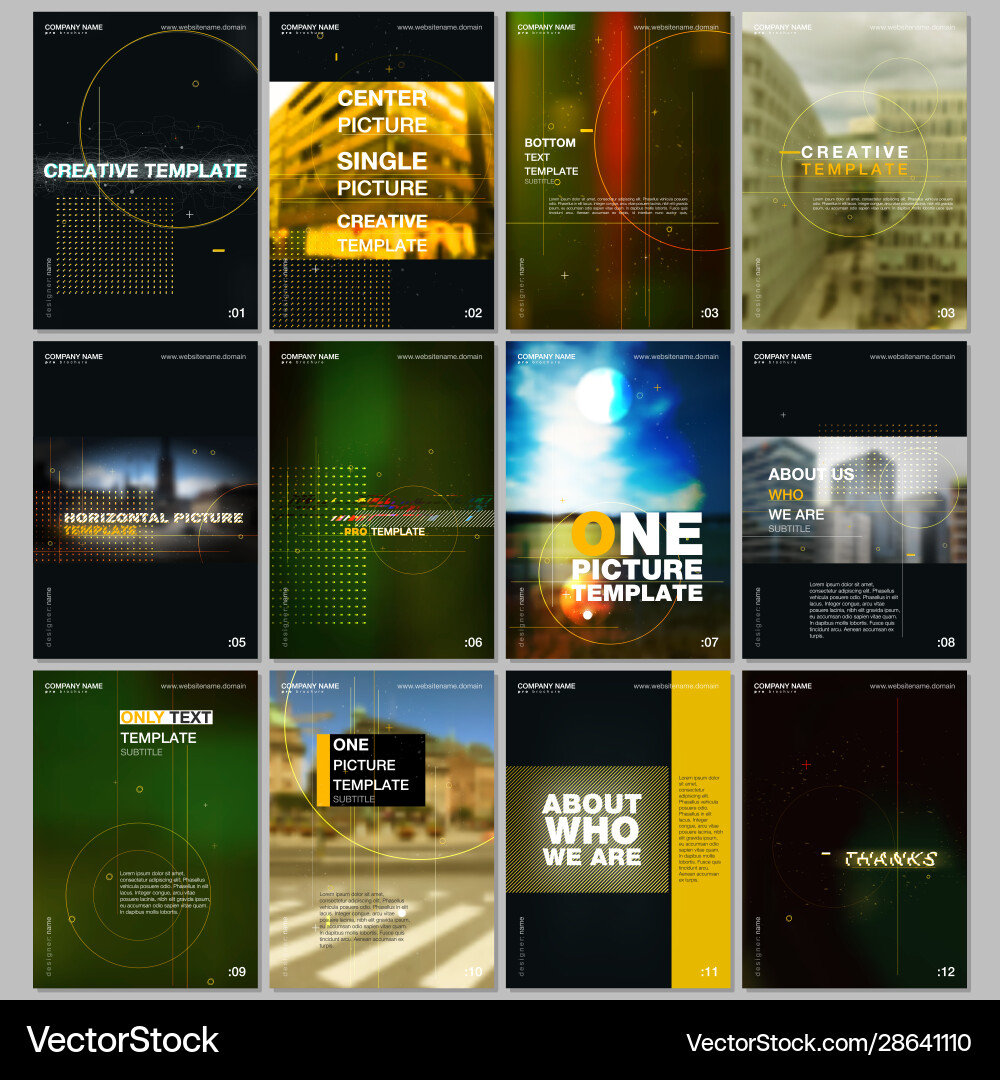 Brochure templates with technology backgrounds Vector Image