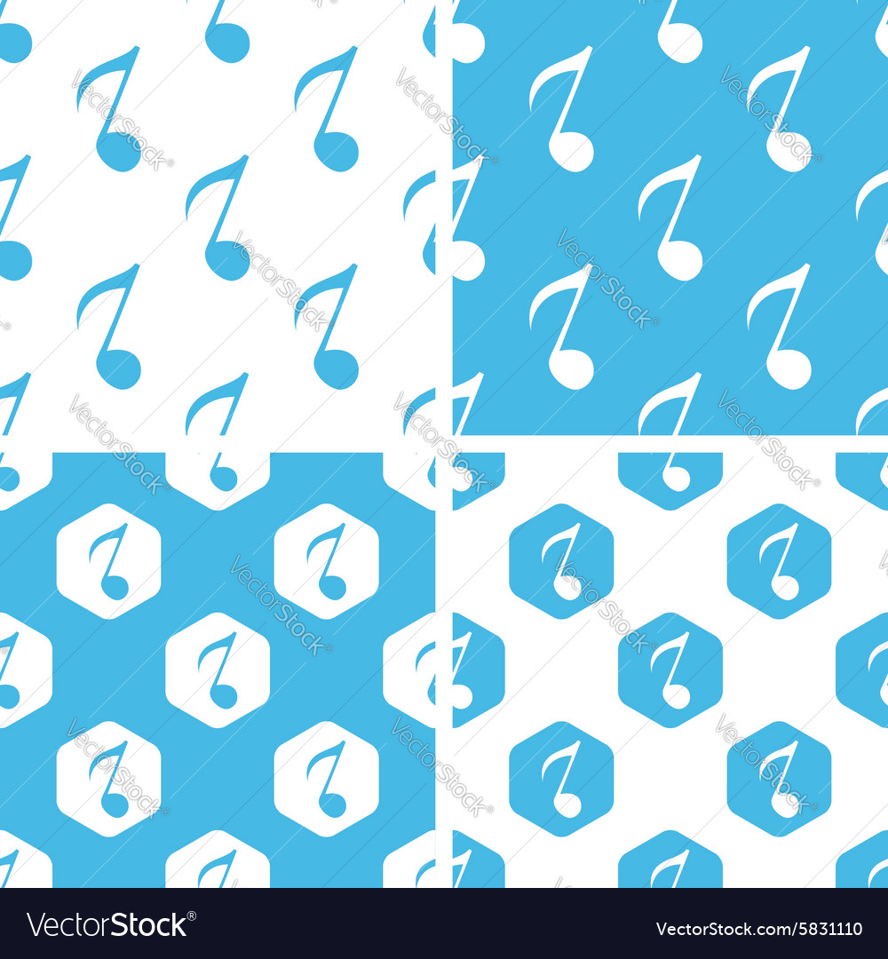 Eighth note patterns set Royalty Free Vector Image