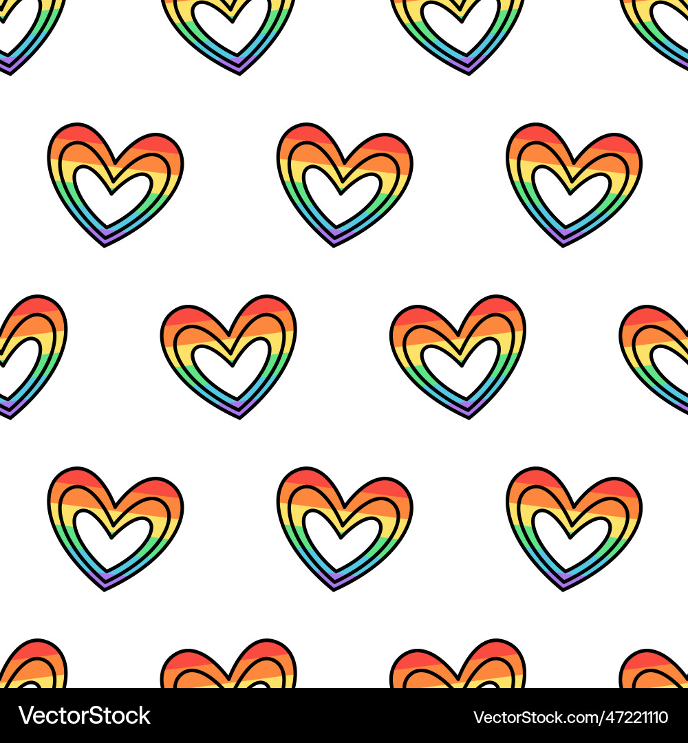 Gay pride seamless pattern lgbt rights background Vector Image