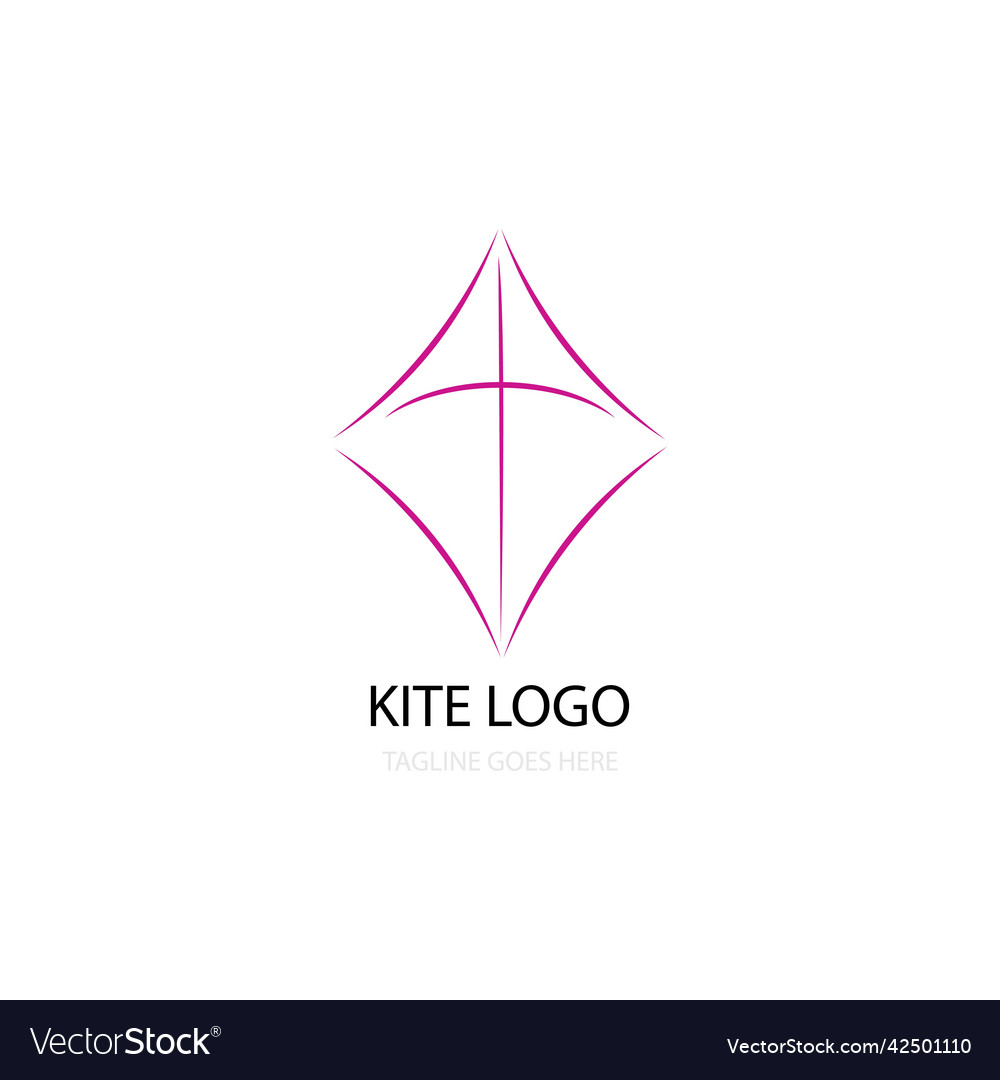 Kite icon logo free Royalty Free Vector Image - VectorStock