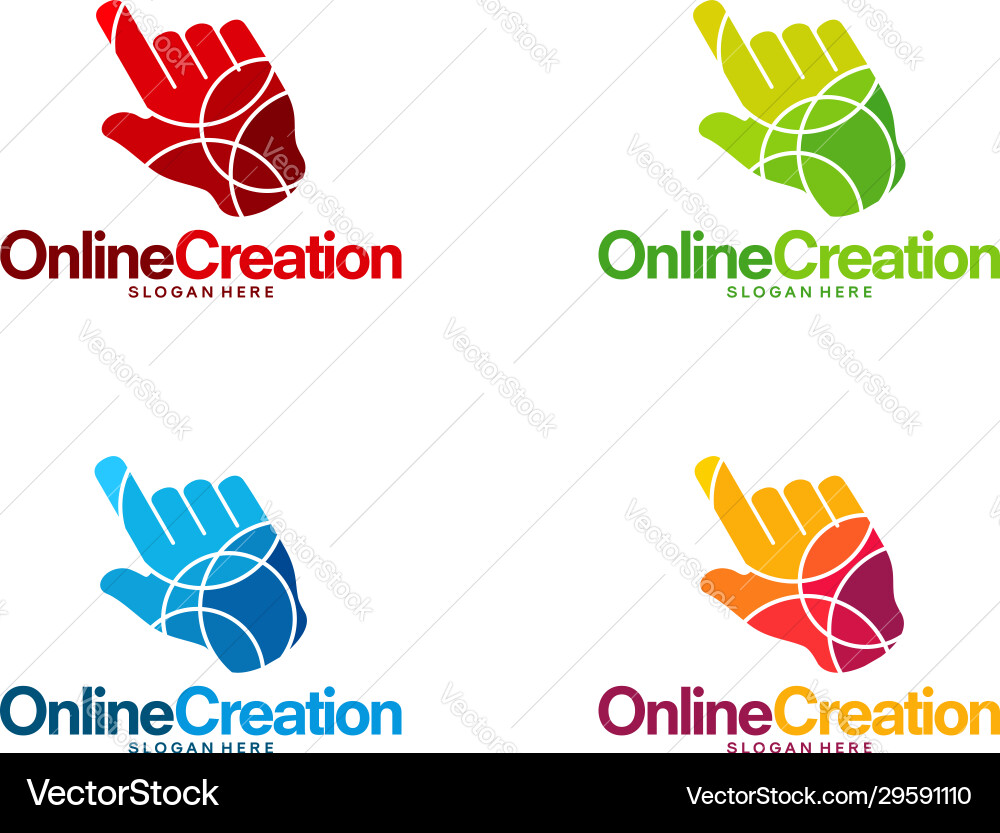 Online art logo designs concept creation Vector Image