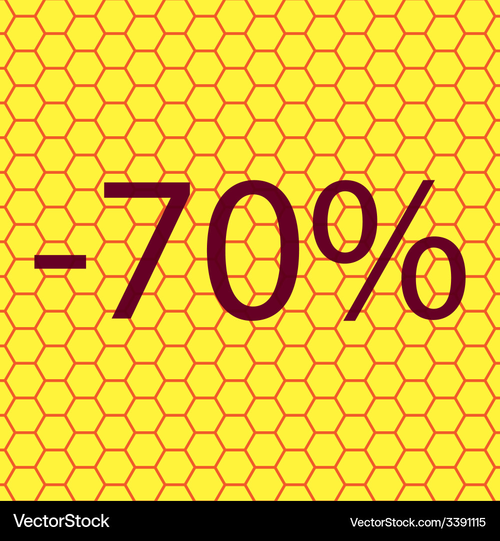 70 percent discount icon symbol flat modern web Vector Image