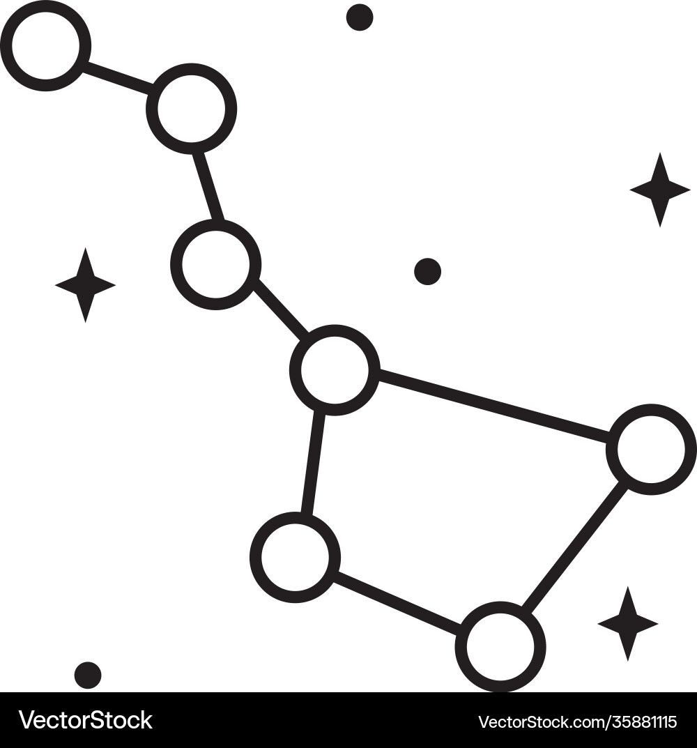 Big dipper constellation icon line style Vector Image