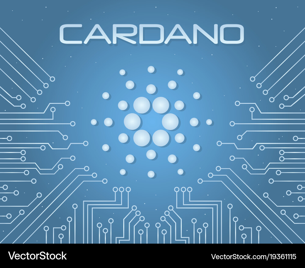 Cardano bitcoin background collection stock Vector Image