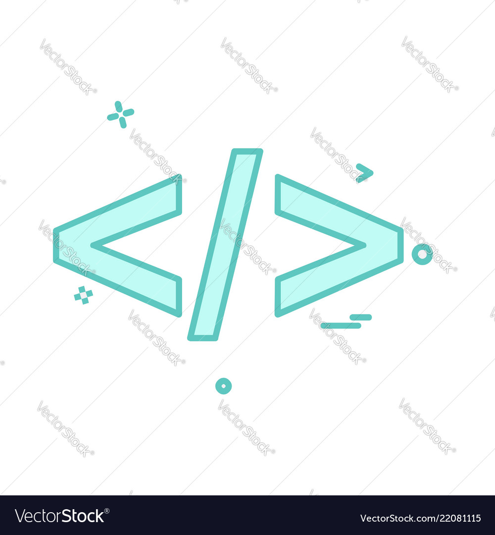 Code icon design Royalty Free Vector Image - VectorStock
